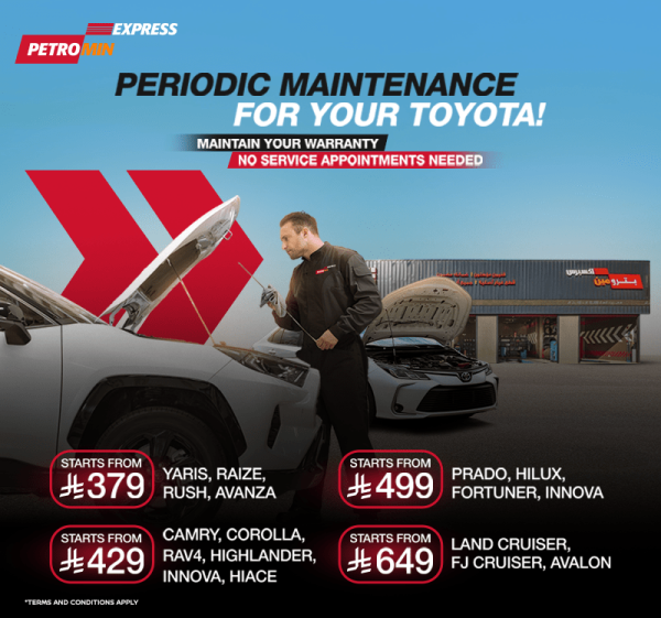 Toyota Periodic Maintenance Offer | Petromin Express En
